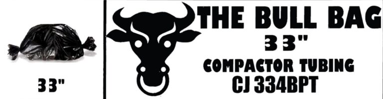 BULL BAG CJ334BPT Compactor Tubing, 33" Black - JB Enterprise